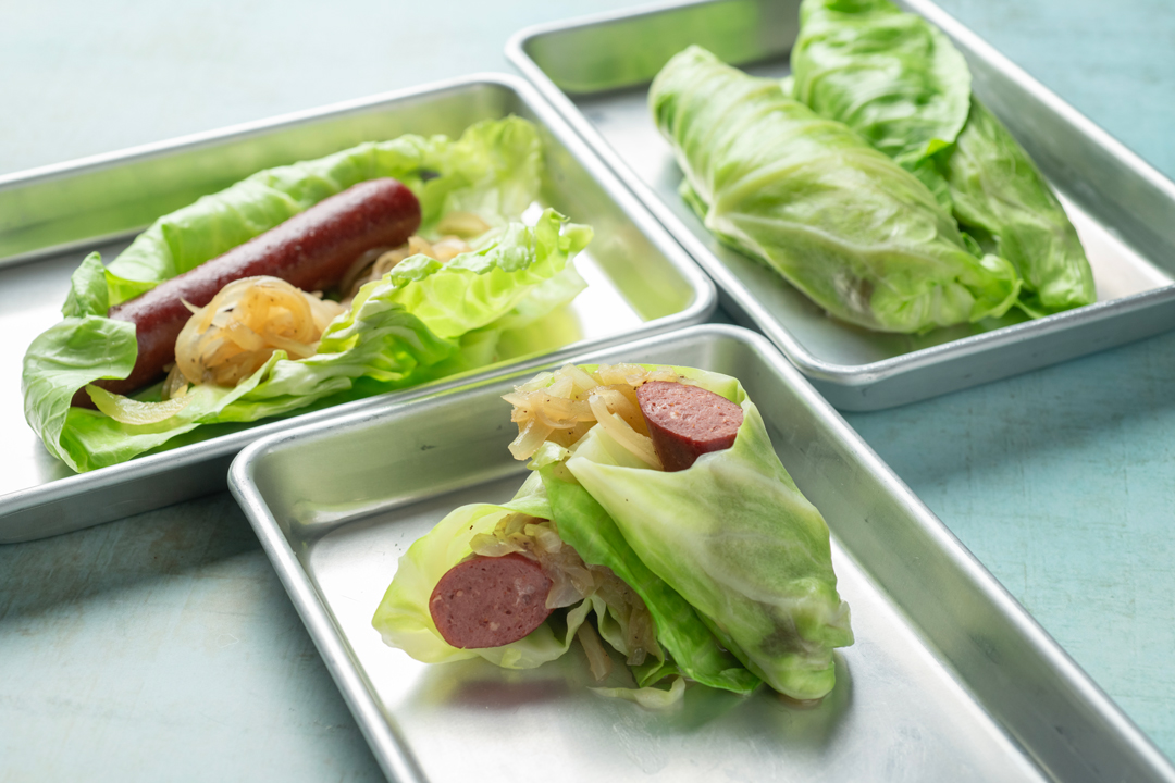 Beer Braised and Cabbage Bundled Brats - Teton Waters Ranch